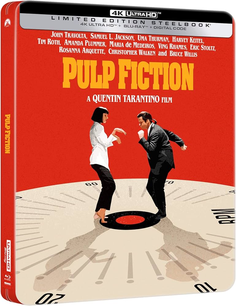 Pulp Fiction 4K + Blu-Ray Steelbook | Black Hills Vinyl